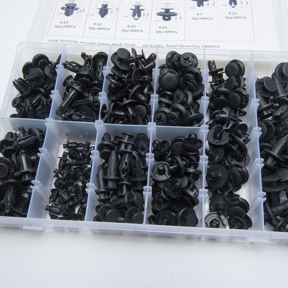 280 PCS LOTO AUTO FASTENER UNIVERSAL CLIPS – HARDTUNED ENTERPRISE ...